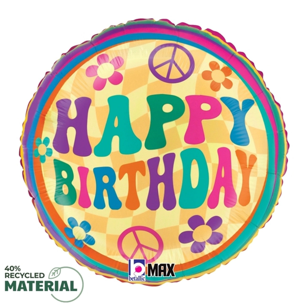 Foil Standard - Groovy Happy Birthday – NOW ITS A PARTY